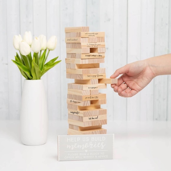 Accents | New Wedding Wooden Signature Guest Book Blocks | Poshmark
